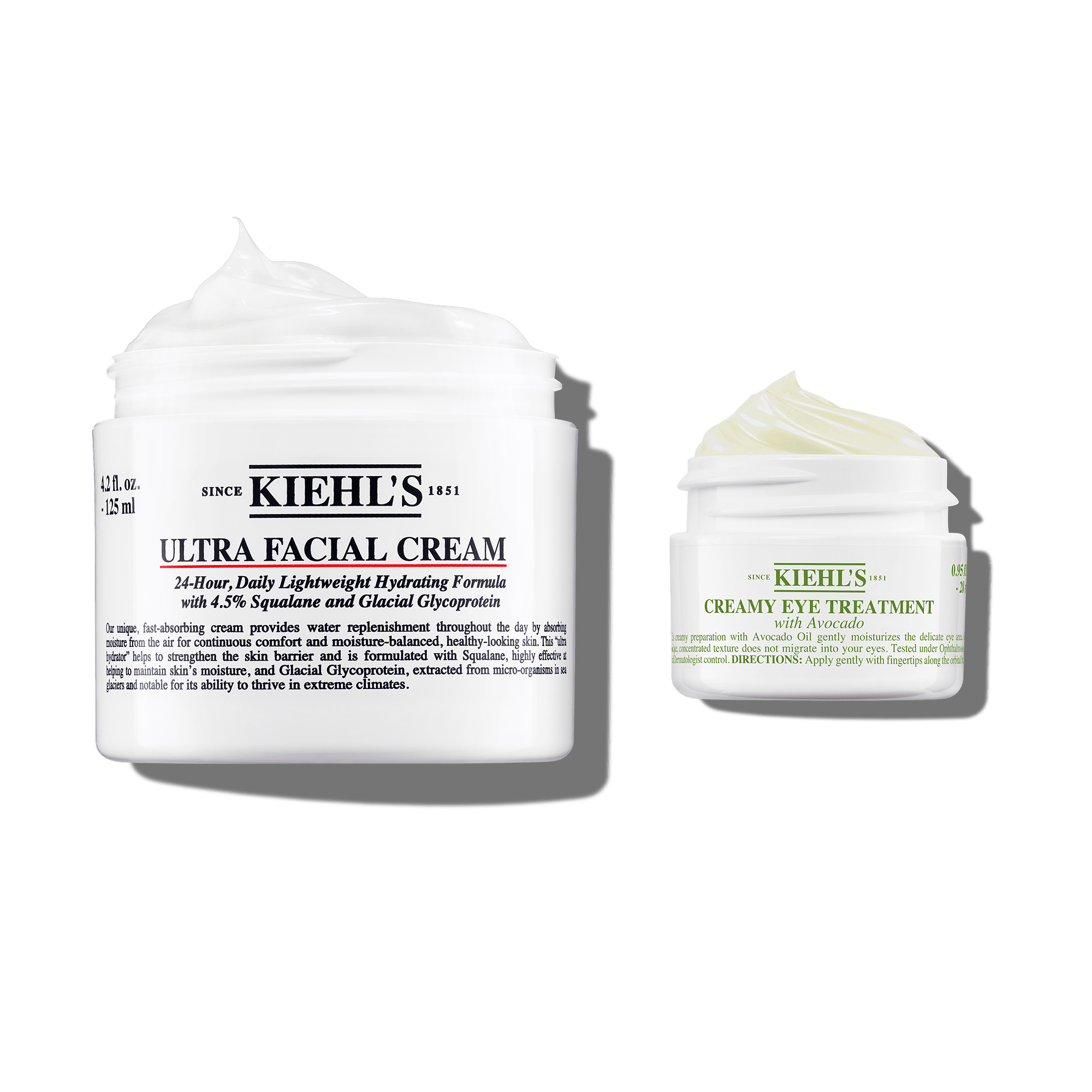 Kiehl's Feuchtigkeits-Duo | Ultra Facial Cream & Avocado Eye Cream